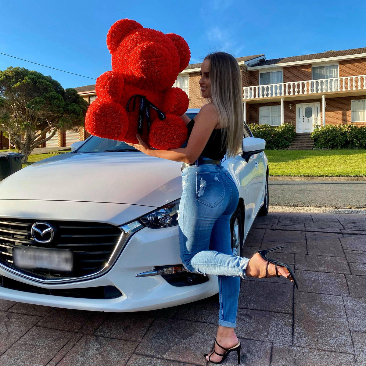 Extra Large Red Rose Bear | Rose Bears Australia