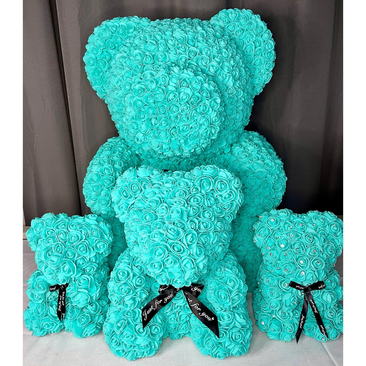 Extra Large Tiffany Blue Rose Bear | Rose Bears Australia