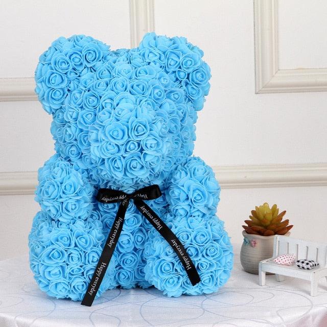 Large Blue Rose Bear | Rose Bears Australia